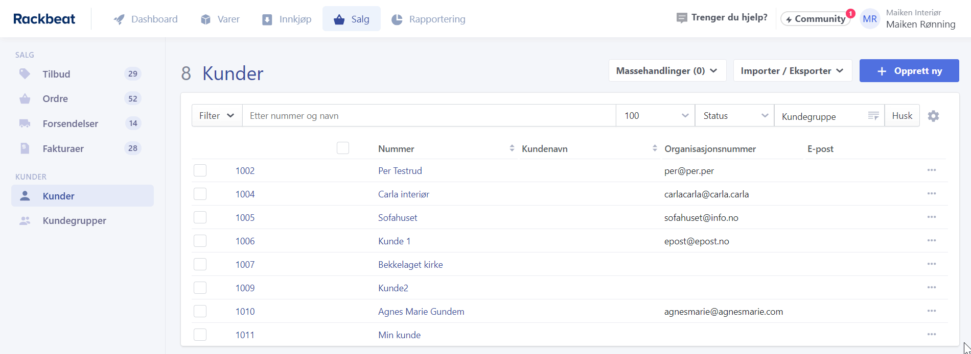 Slik importerer du nye kunder