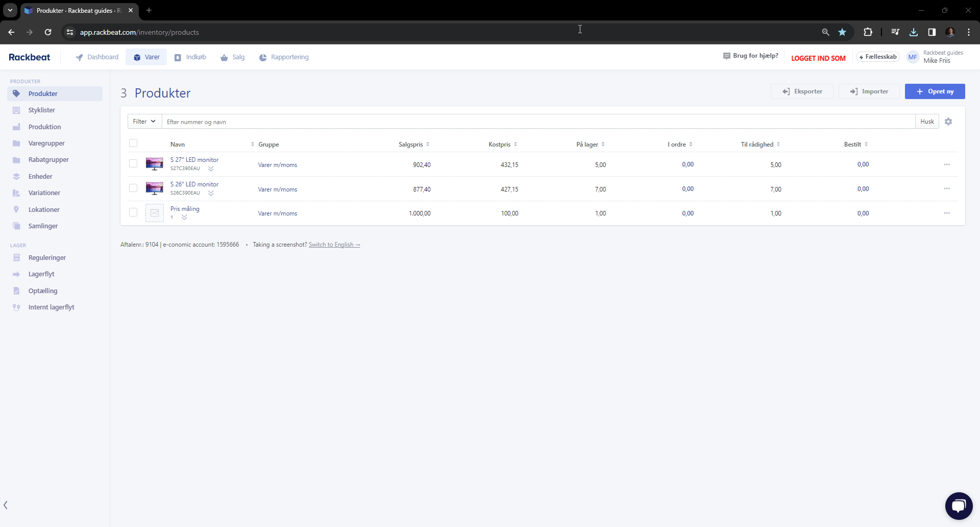 Min importering til Rackbeat fejler - hvad gør jeg?